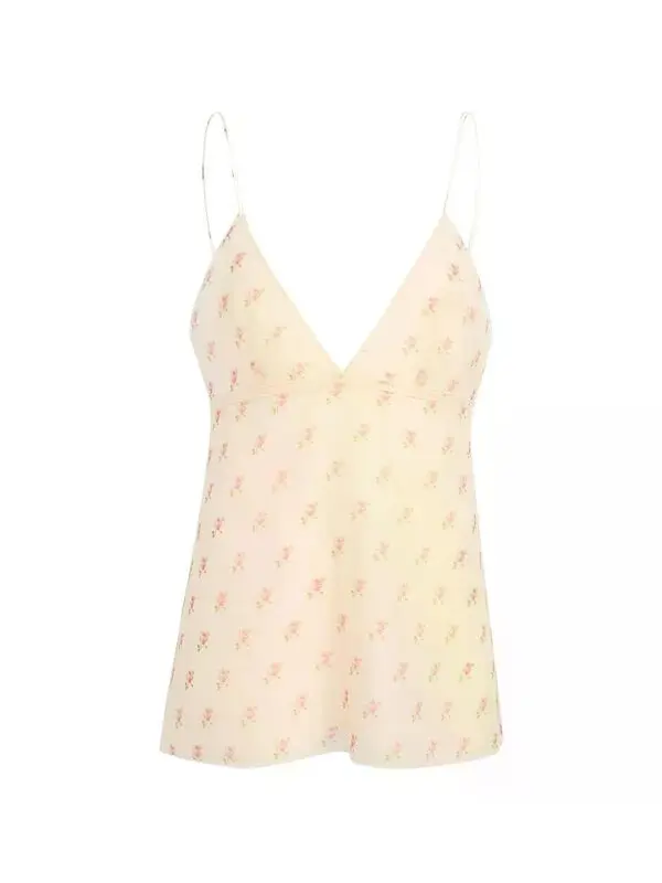 Khaite Patterned Silk Top - Pink