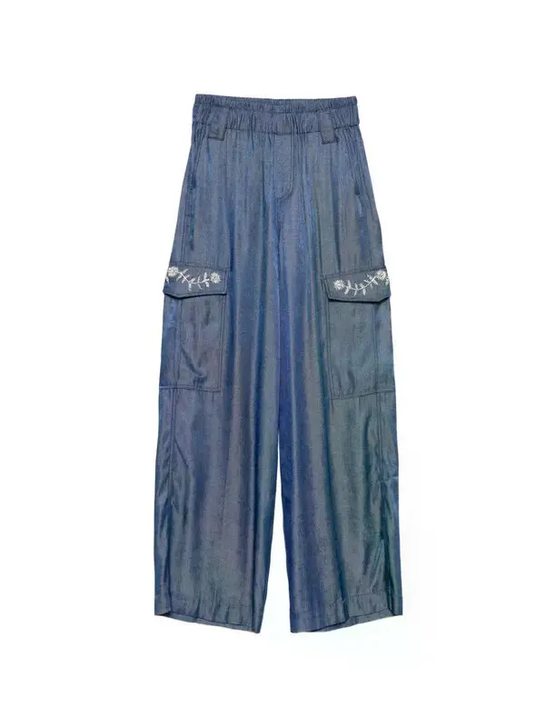 Liu Jo Pocket Belt-loop Trousers - Blue