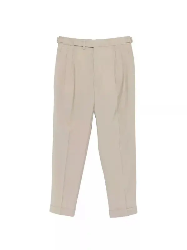 BRIGLIA 1949 Belted Pleated Trousers - Neutrals