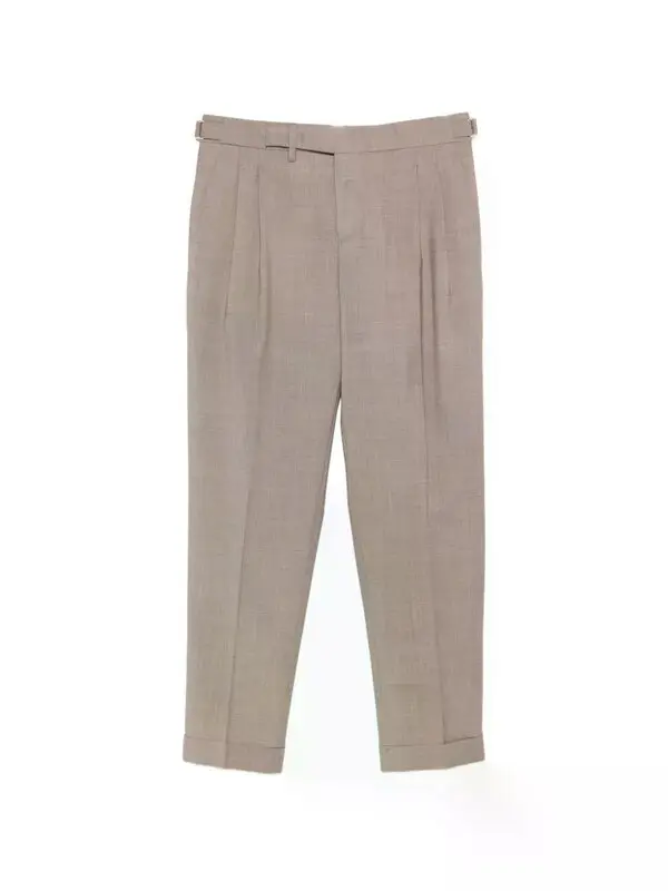 BRIGLIA 1949 Pleated Cuffed Trousers - Neutrals