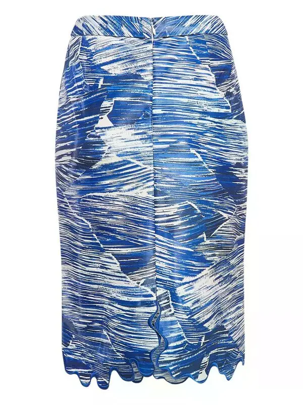 Kenzo Abstract Print Pencil Skirt