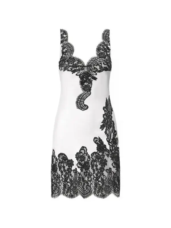 IL VOLO Cara Lace-trim Embroidered Dress - White