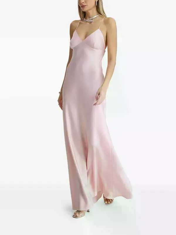 IL VOLO Isla Cross-back Satin Dress - Pink
