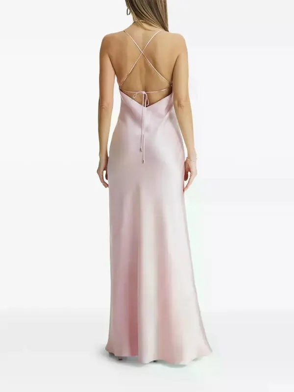 IL VOLO Isla Cross-back Satin Dress - Pink