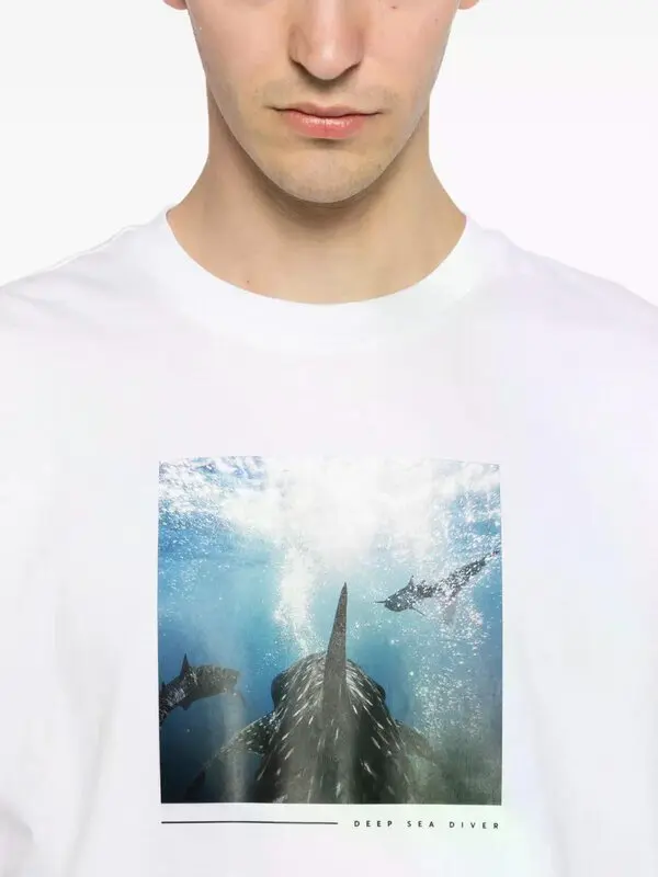 BOSS Cotton-jersey T-shirt With Printed Artwork