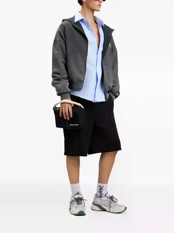 Palm Angels Graphic Zipped Hoody - Grey