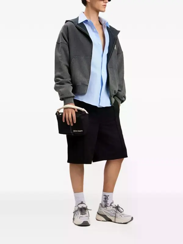 Palm Angels Graphic Zipped Hoody - Grey