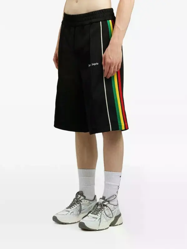 Palm Angels Striped Logo Shorts