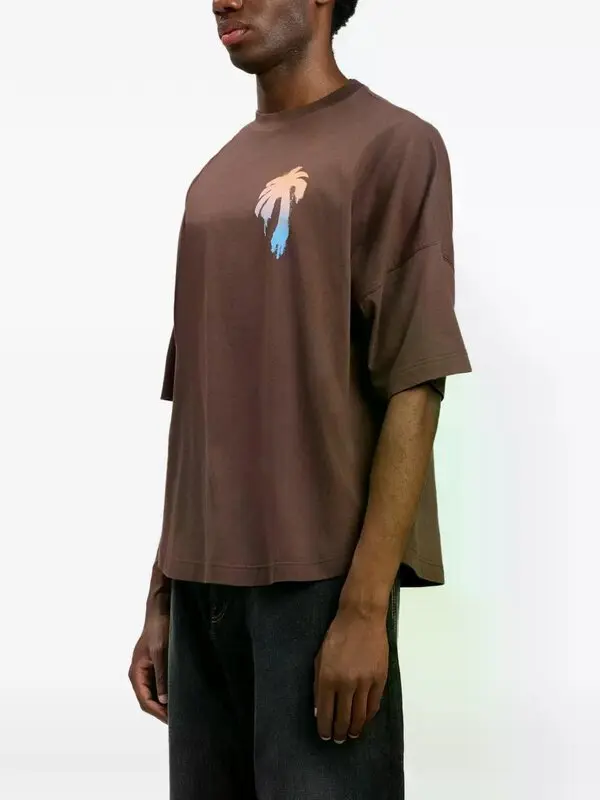 Palm Angels Palm Graphic Oversized T-shirt - Brown