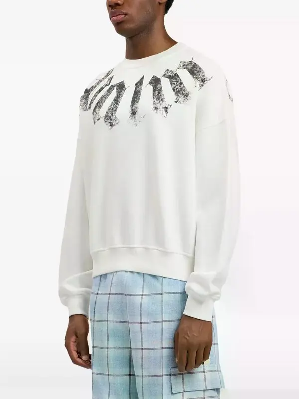 Palm Angels Logo Print Sweatshirt - White