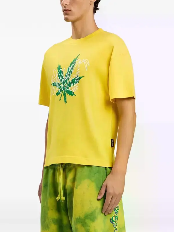 Palm Angels Palm Leaf Graphic T-shirt - Yellow