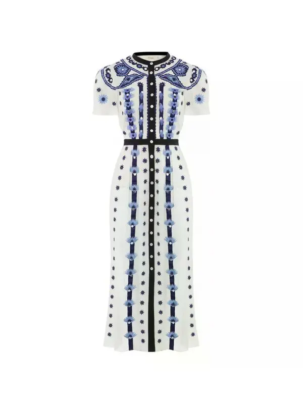 TEMPERLEY LONDON Luna Embroidered Shirt Dress - White