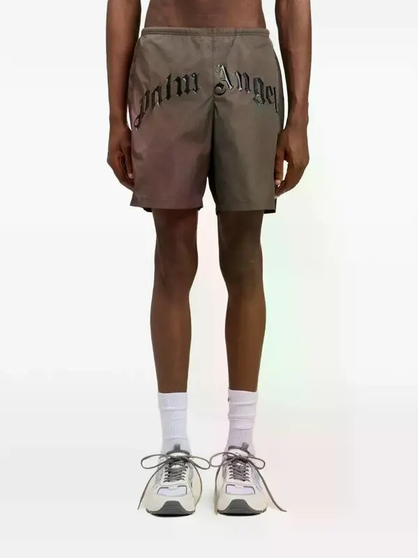 Palm Angels Curved-logo Swim Shorts