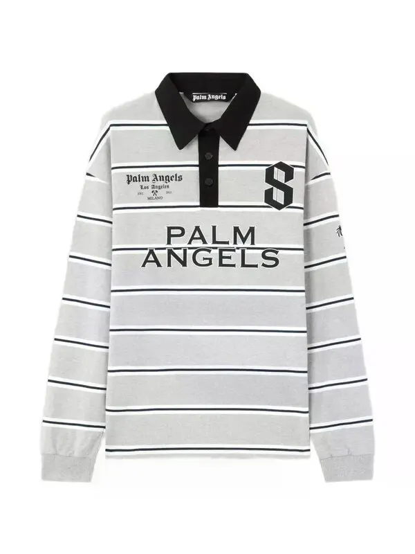 Palm Angels Palm Sport Stripes-pattern Polo Shirt