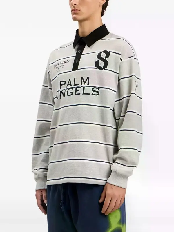 Palm Angels Palm Sport Stripes-pattern Polo Shirt