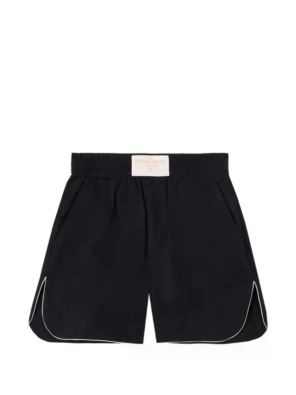 Palm Angels Curved Logo Shorts - Black