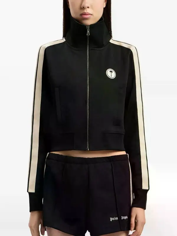Palm Angels Tree Logo Zip-up Sweatshirt