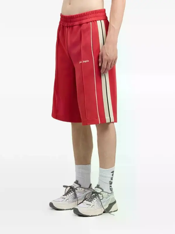 Palm Angels Logo Track Shorts - Red