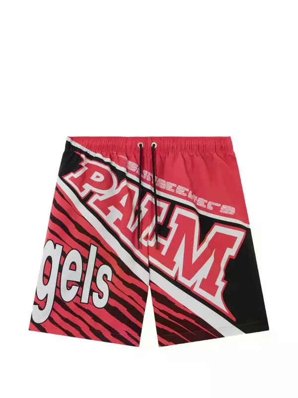 Palm Angels Racing Graphic Swimshorts - Red