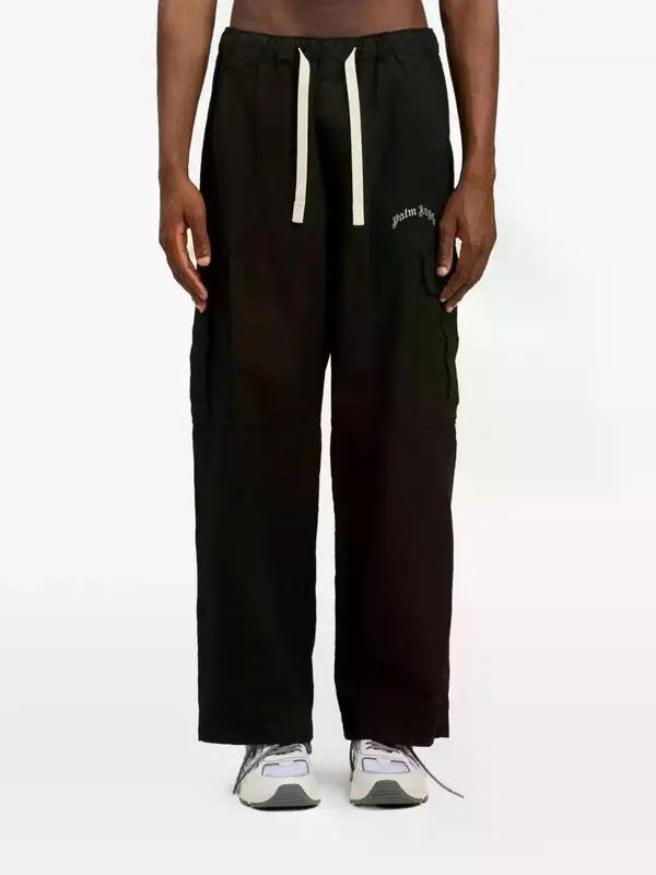 Palm Angels Curved Logo Cargo Trousers