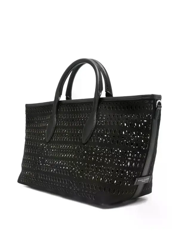 GIANNI CHIARINI Laser-cut Tote Bag - Black