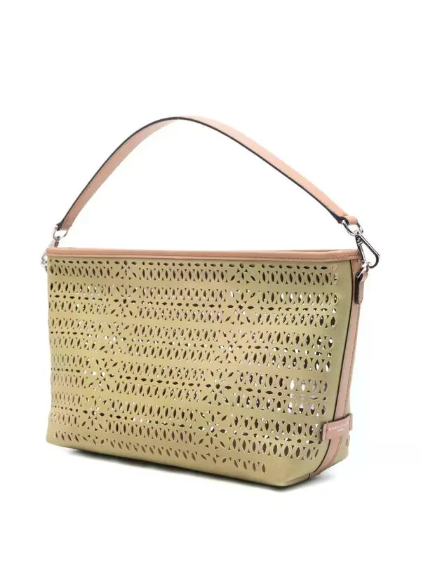 GIANNI CHIARINI Cut Canvas Shoulder Bag