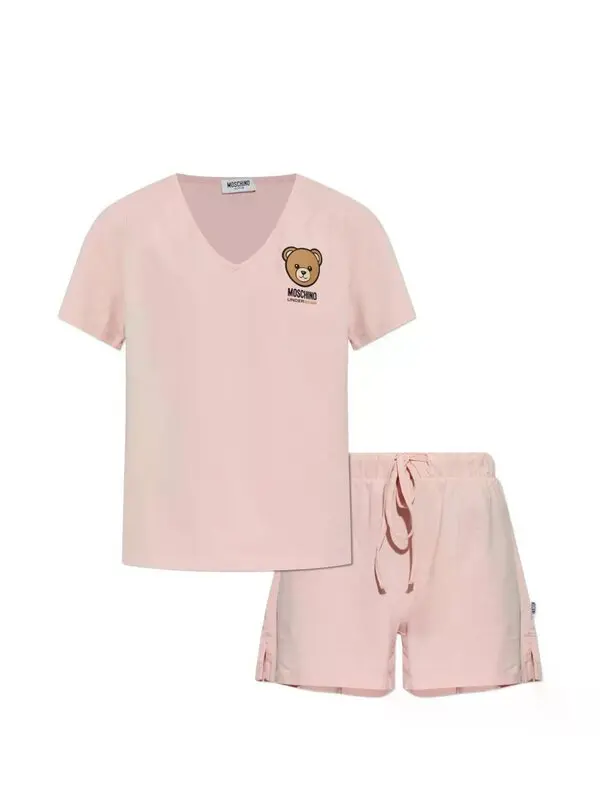 Moschino Teddy Bear Pajamas Set - Pink