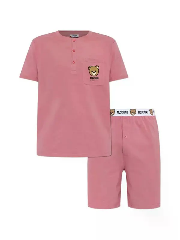 Moschino Teddy Bear Pajama Set - Pink