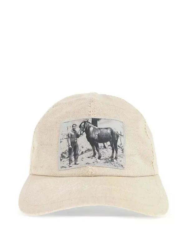 Jacquemus Graphic-patch Baseball Cap - Neutrals
