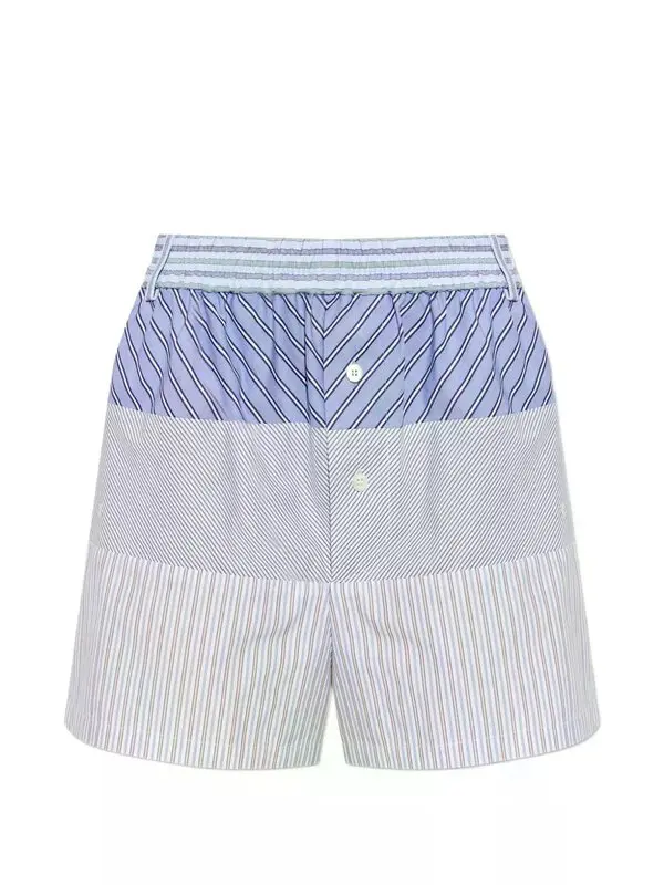 Moschino Patchwork Striped Shorts - White