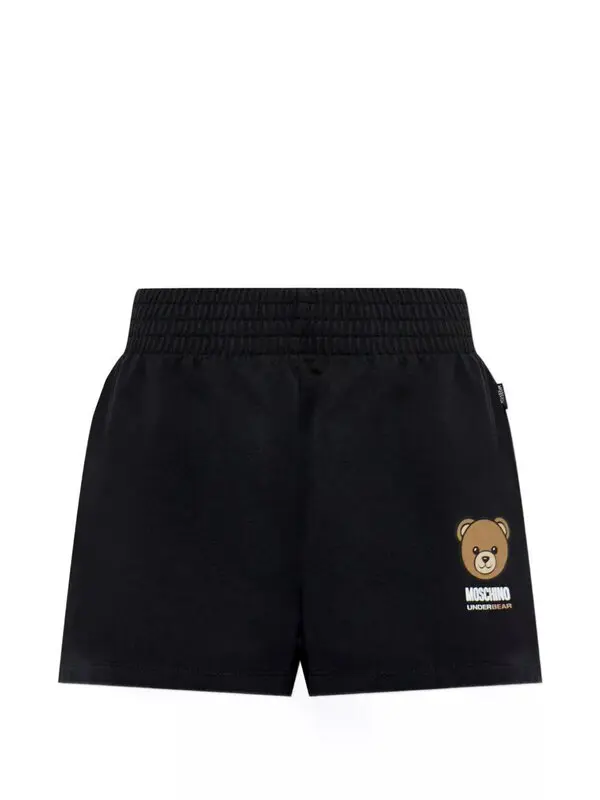 Moschino Teddy Bear-logo Shorts - Black