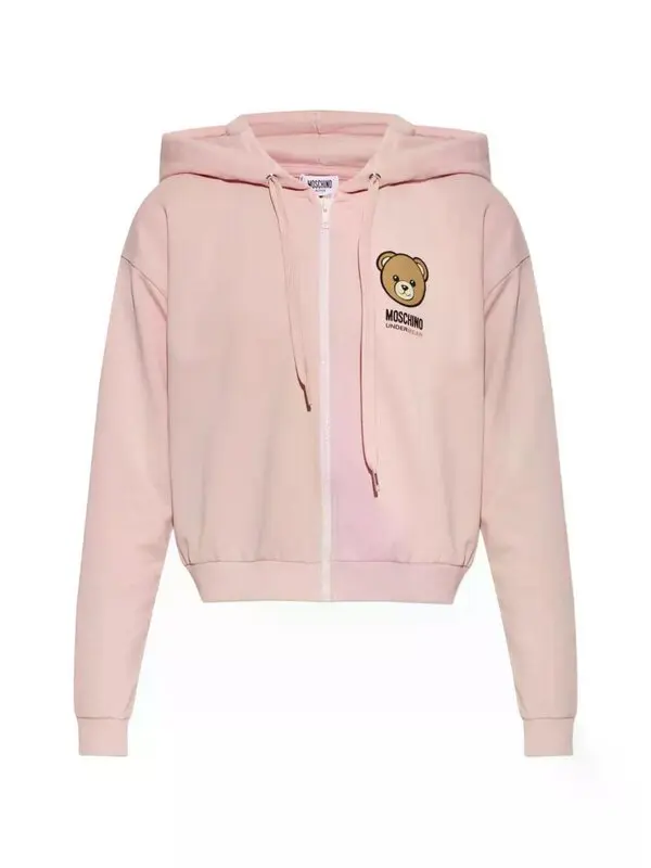 Moschino Teddy Bear Zip-up Hoodie - Pink