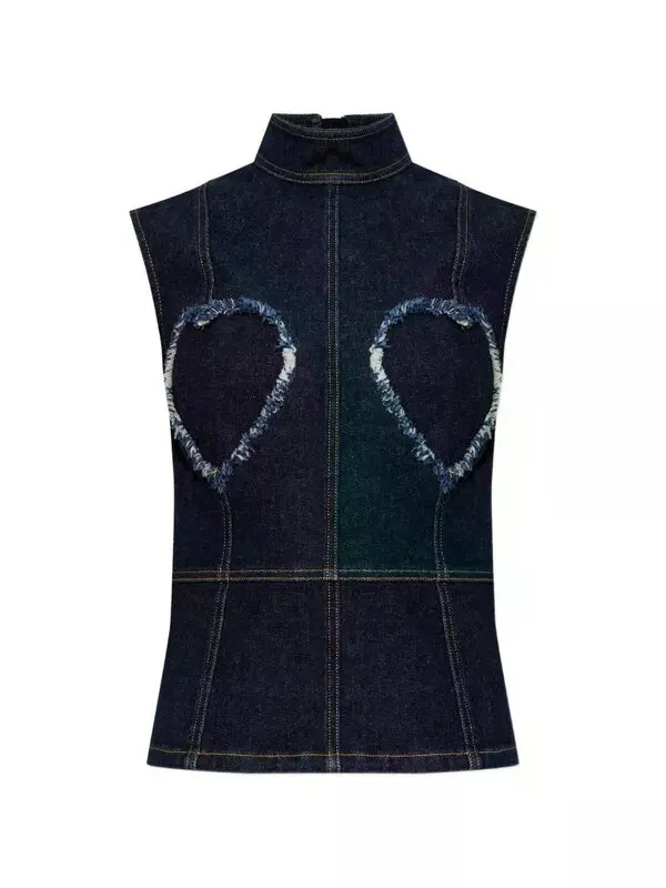 Moschino Heart-motif Sleeveless Top - Blue