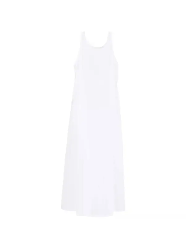 Max Mara Sleeveless A-line Midi Dress - White