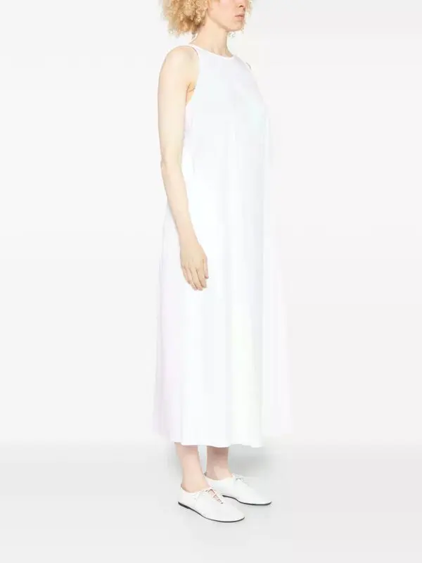 Max Mara Sleeveless A-line Midi Dress - White