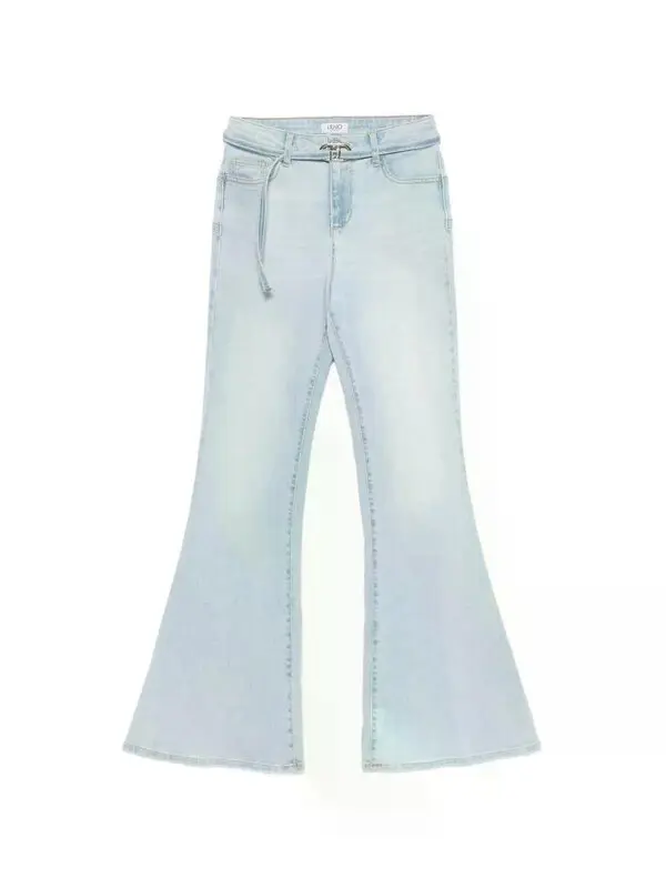 Liu Jo Flared Jeans With Belt - Blue