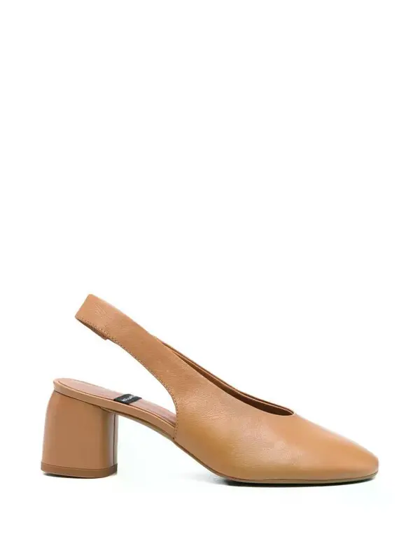 ANGEL ALARCON Leather Slingback Pumps - Neutrals
