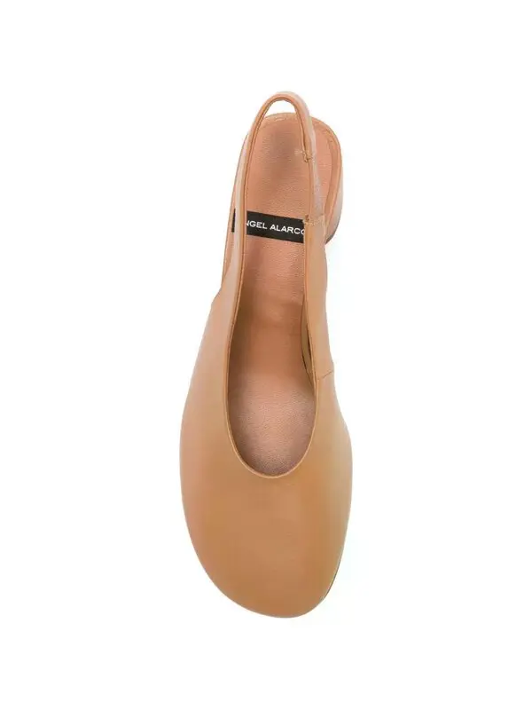 ANGEL ALARCON Leather Slingback Pumps - Neutrals