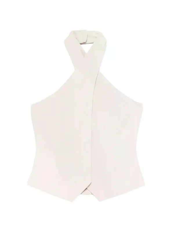 Federica Tosi Backless Button Jacket - Neutrals