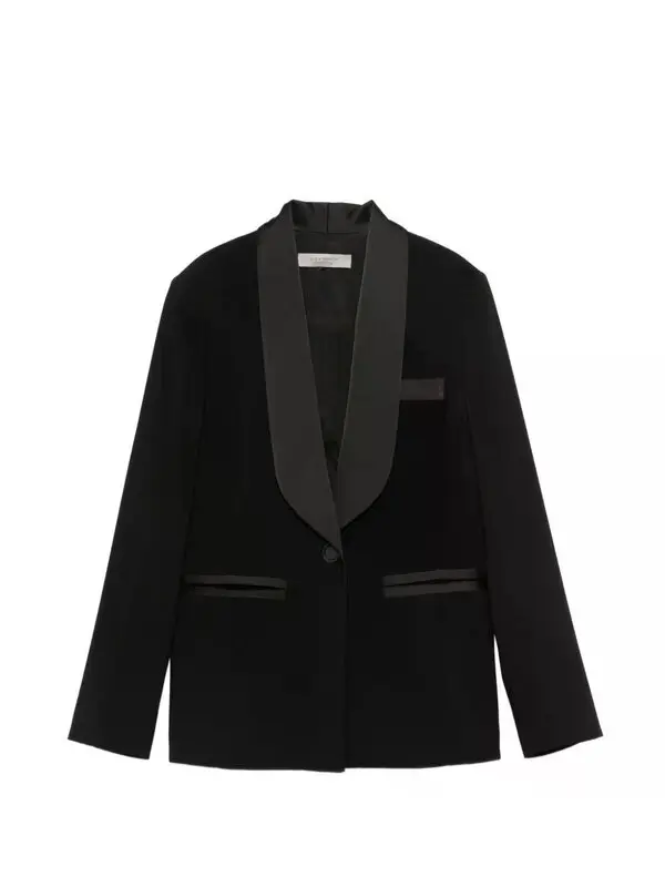 D.exterior Shawl-collar Jacket - Black