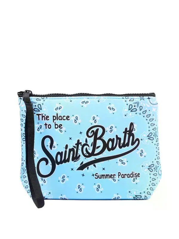 MC2 SAINT BARTH Bandana-print Pouch - Blue
