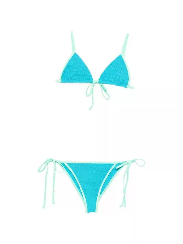 Bond Eye Crinkle-effect Bikini - Blue