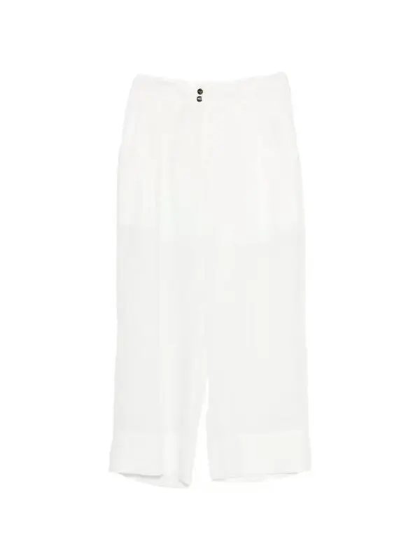Liu Jo Belt-loop Button Trousers - White