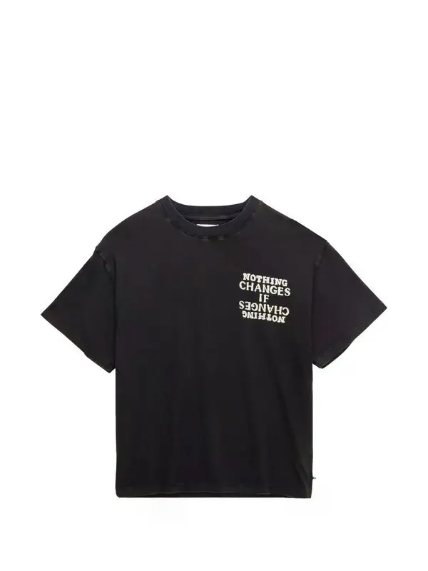 HONOR THE GIFT Nothing Changes Tee Slogan T-shirt - Black