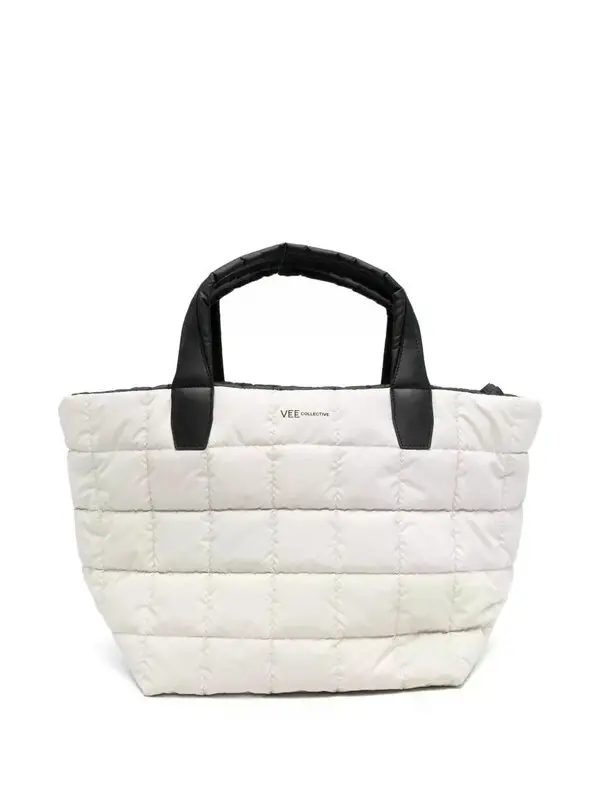 VEECOLLECTIVE Medium Quilted Porter Tote Bag - Neutrals