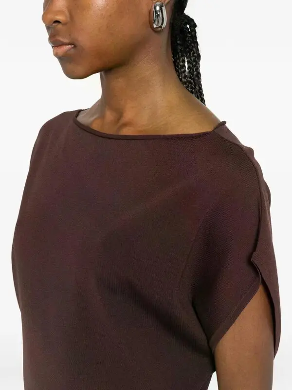 Alpha Studio Boat-neck Midi Dress