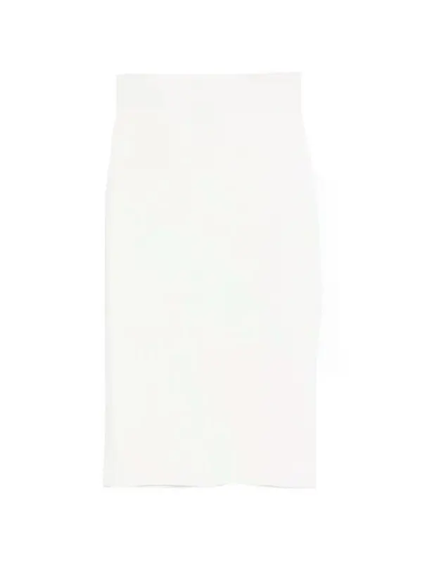 Alpha Studio Elastic-waistband Midi Skirt - White