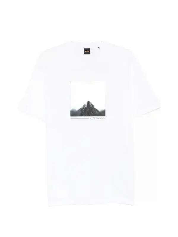 BOSS Print-detail T-shirt - White