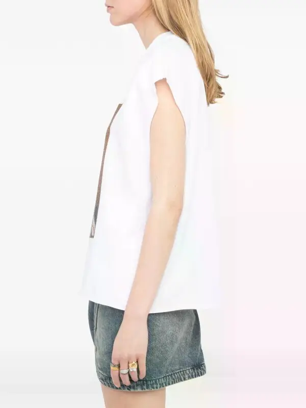 Zadig&Voltaire Voltaire Print Embellished Sleeveless Top