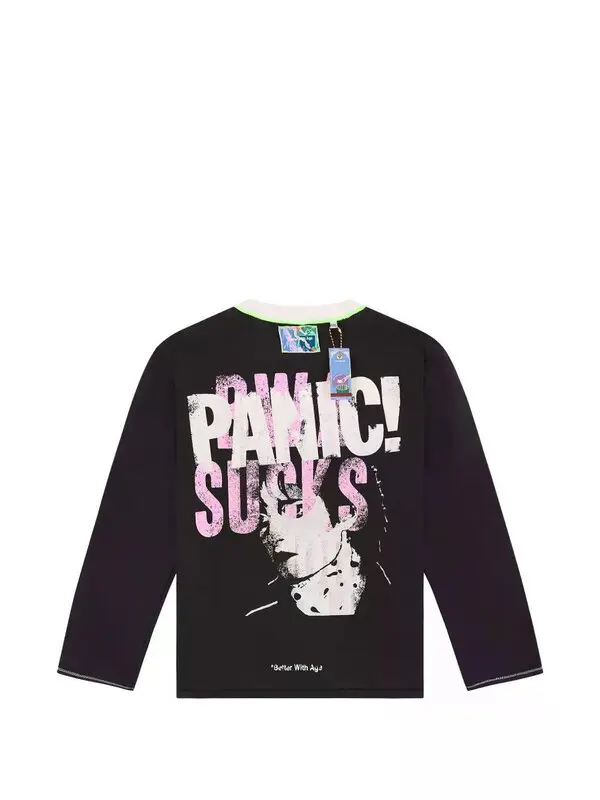 BETTER WITH AGE Rivka Reversible Graphic-print T-shirt - Black